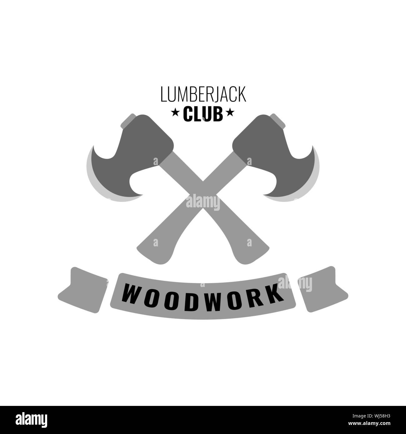 Axe or lumberjack with round edge. Vector illustration Stock Vector ...