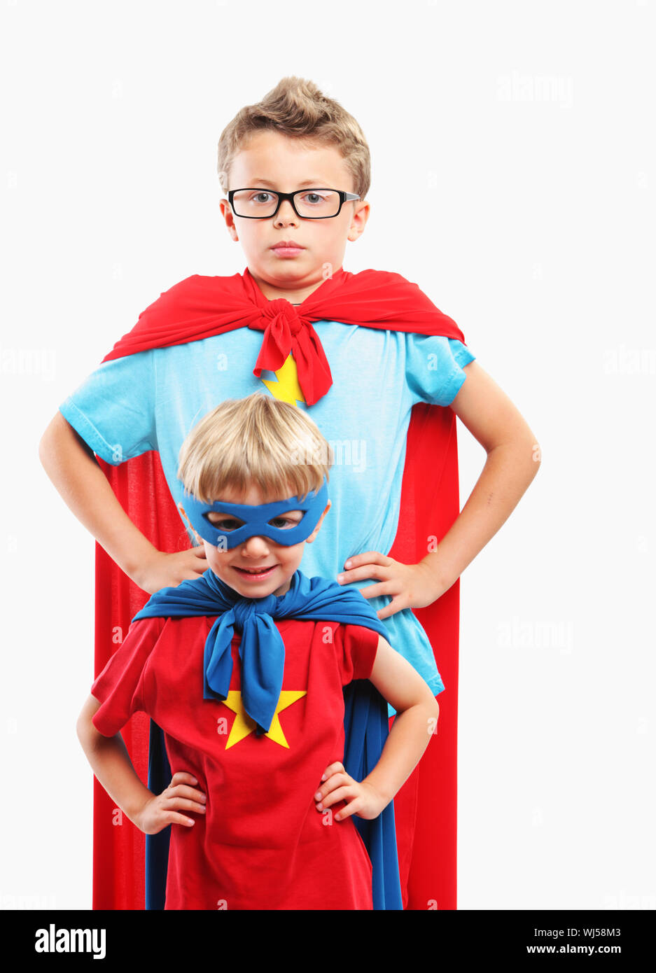 Two superheroes are ready to save the world Stock Photo - Alamy