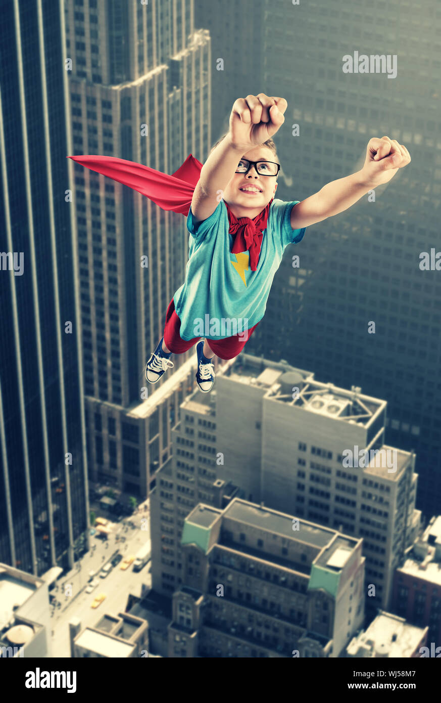 A little superhero ready to save the world Stock Photo - Alamy