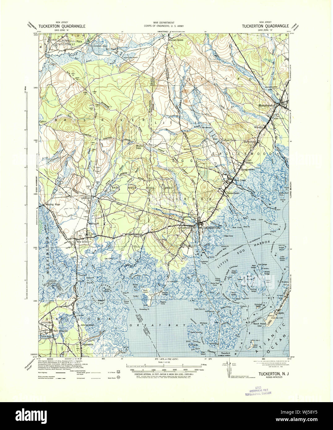 Map of tuckerton hi-res stock photography and images - Alamy