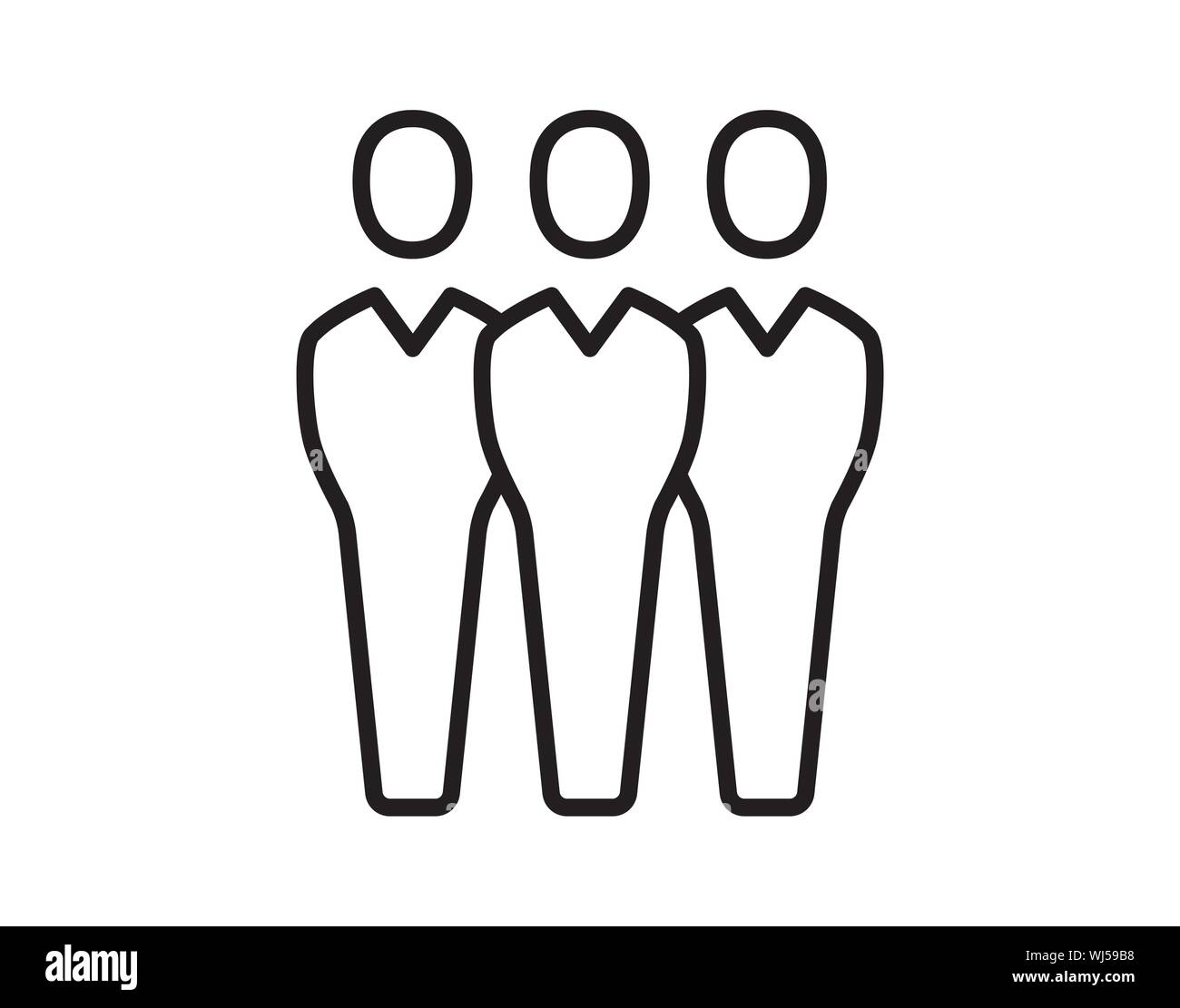 Illustration representing teamwork collaboration Black and White Stock ...