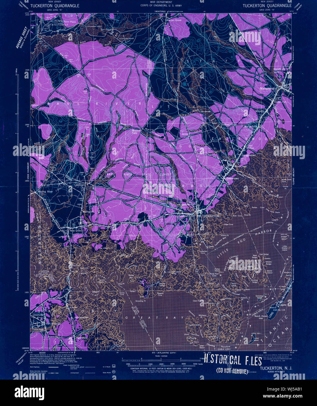 Map of tuckerton hi-res stock photography and images - Alamy