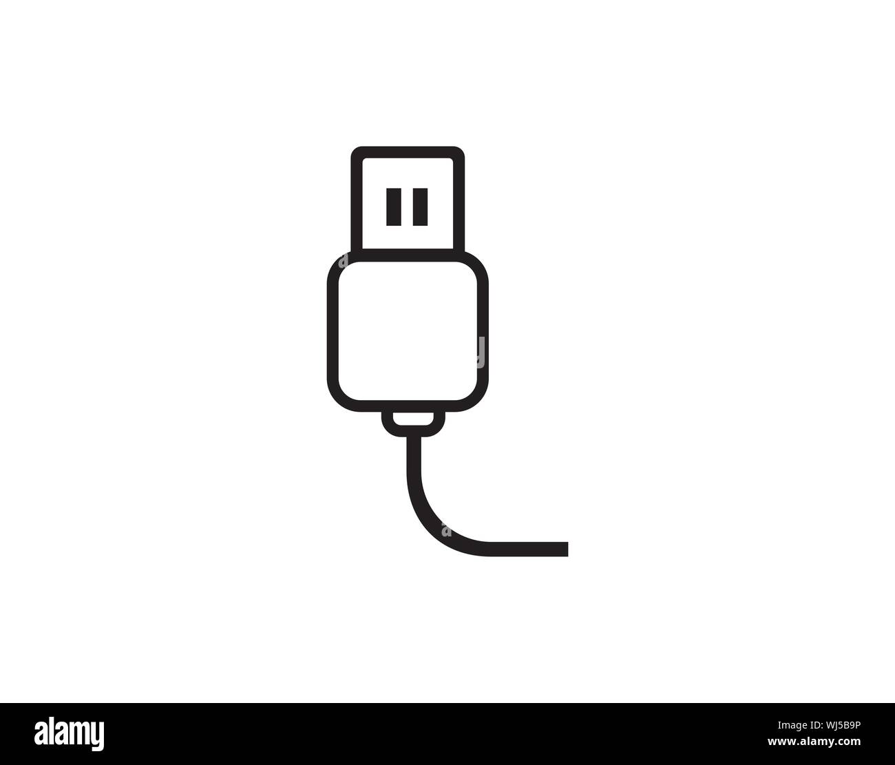 USB cable vector icon Stock Vector Image & Art - Alamy