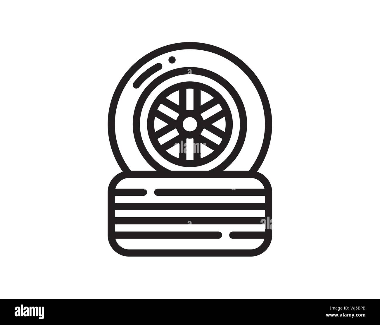 Car Tyre icon .Simple flat symbol. Perfect pictogram illustration on ...