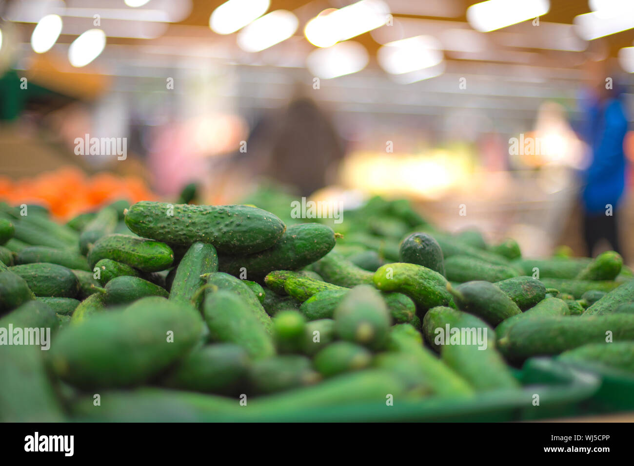 Cucumbers in the store. Food Stock Photo - Alamy