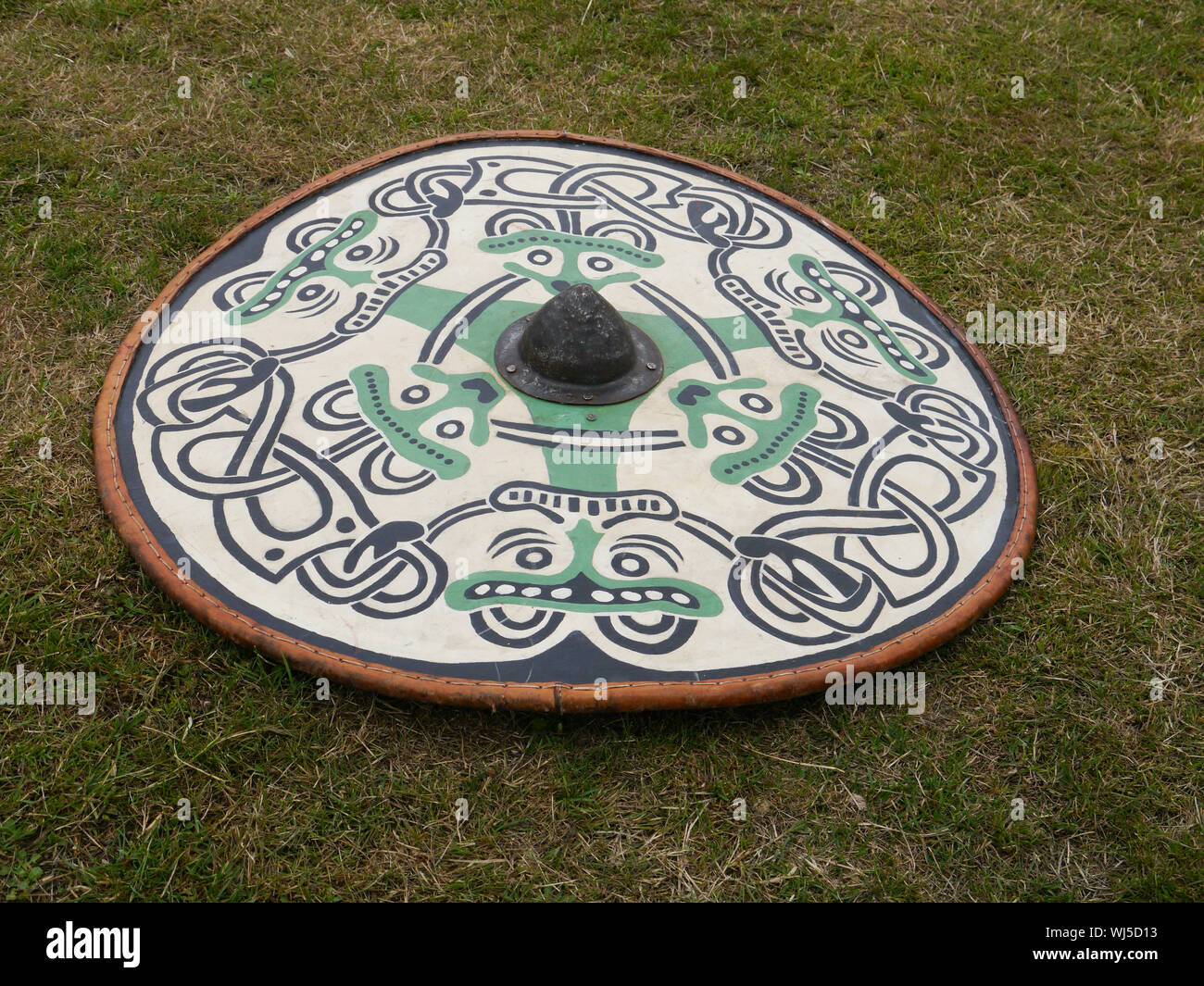 A replica Saxon shield used by historical re-enactors Stock Photo - Alamy