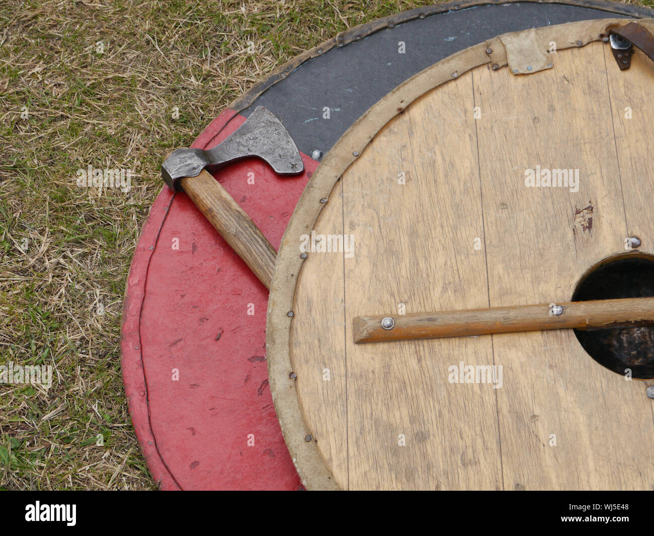 A replica Saxon shield used by historical re-enactors Stock Photo - Alamy