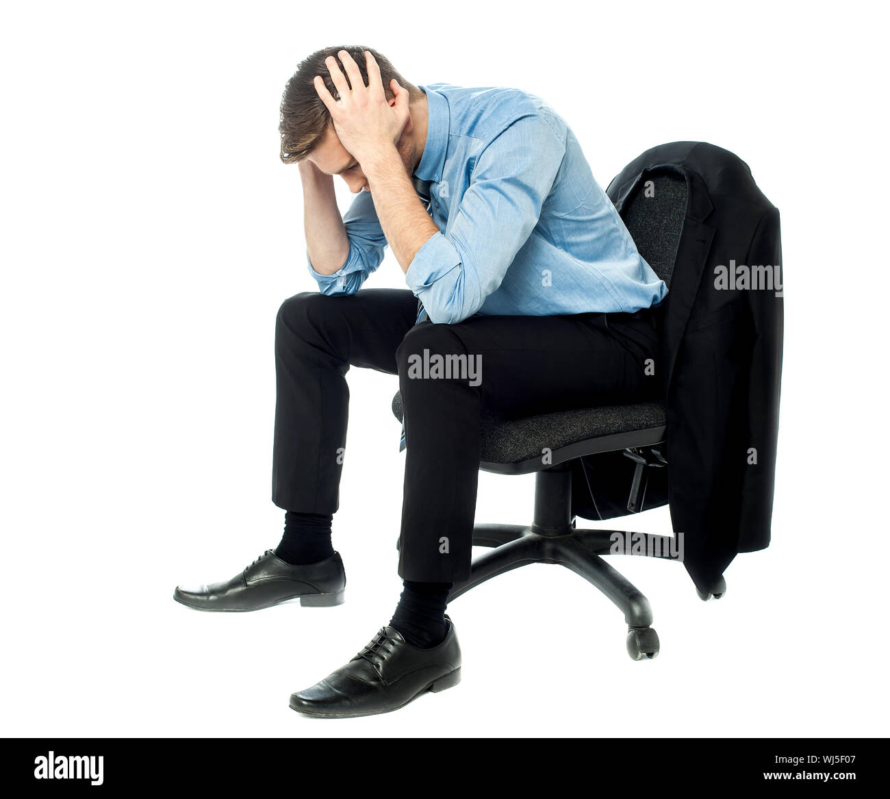 Frustrated man head in Cut Out Stock Images & Pictures - Alamy
