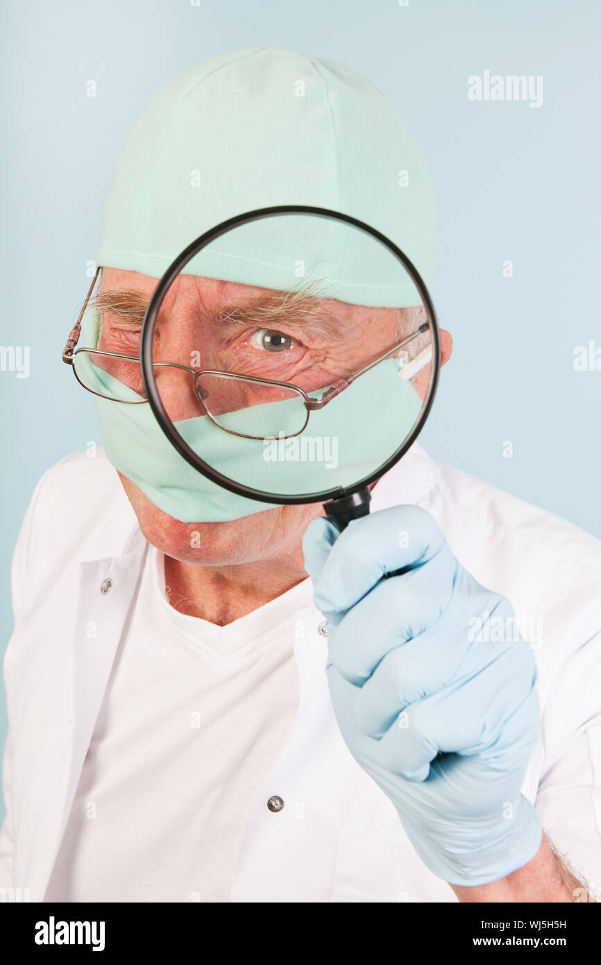 Doctor is having an investigation with Stock Photo - Alamy