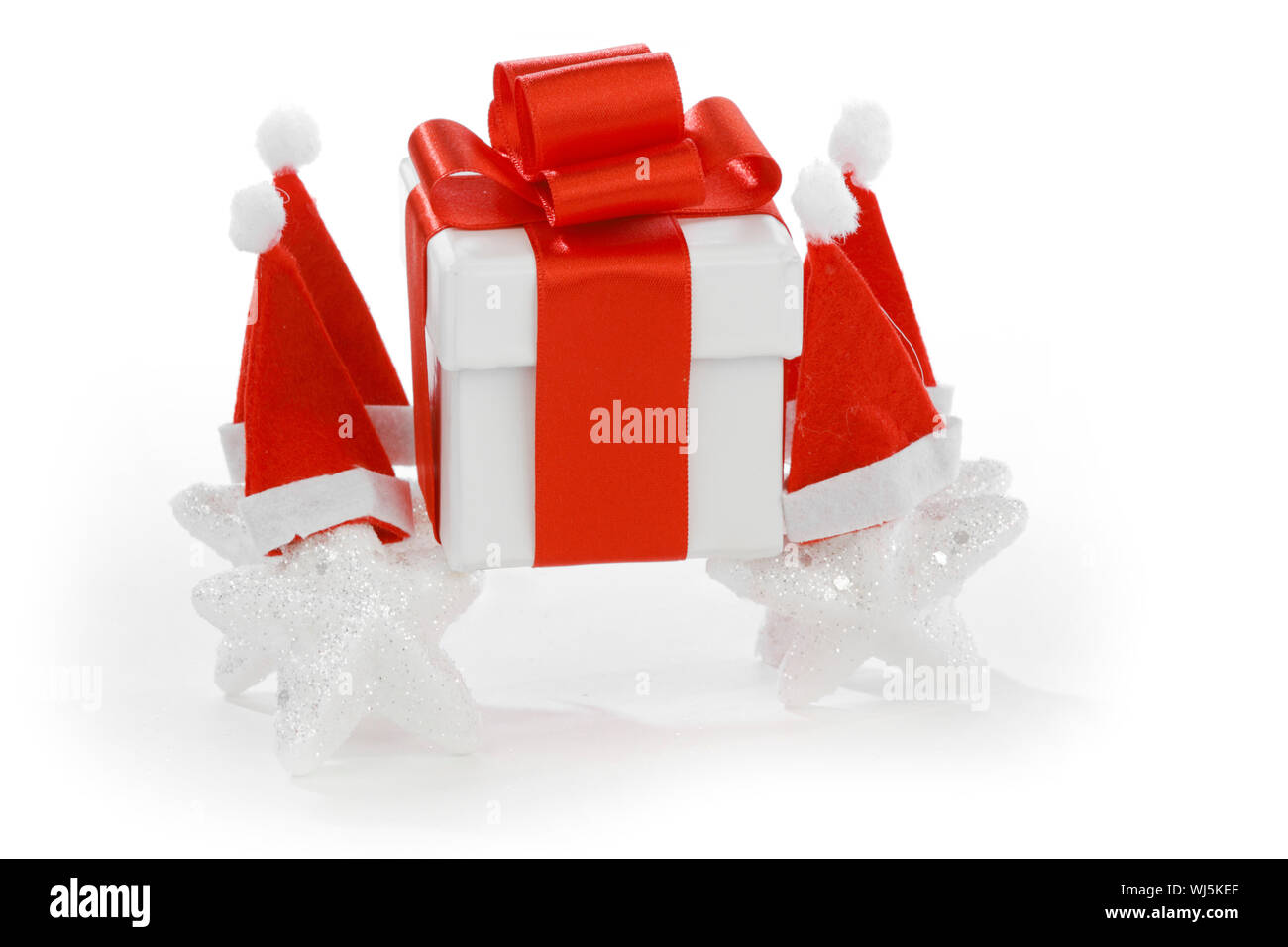 Santa Stars and gifts isolated on white background Stock Photo - Alamy