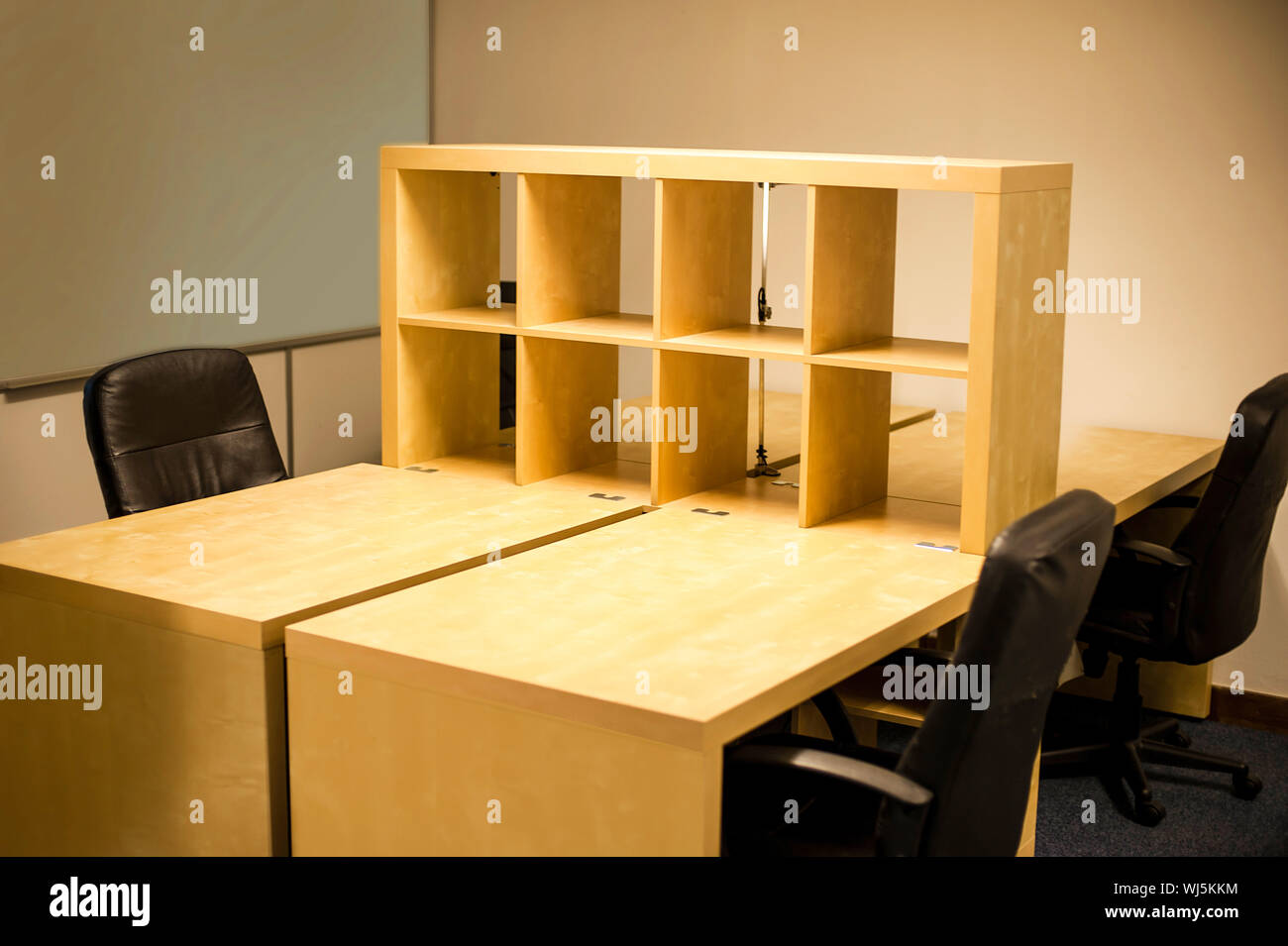 A new model of wooden boxes table Stock Photo - Alamy