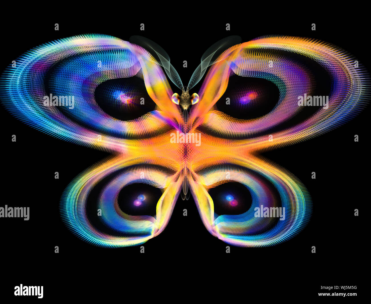 Butterflies of Never series. Interplay of fractal organic textures on ...