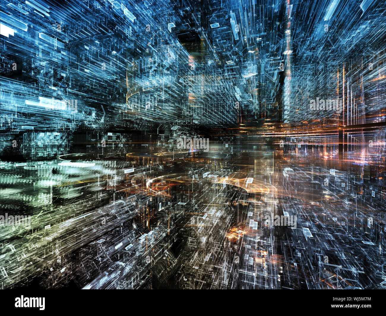 City Lights series. Interplay of technological fractal textures on the ...