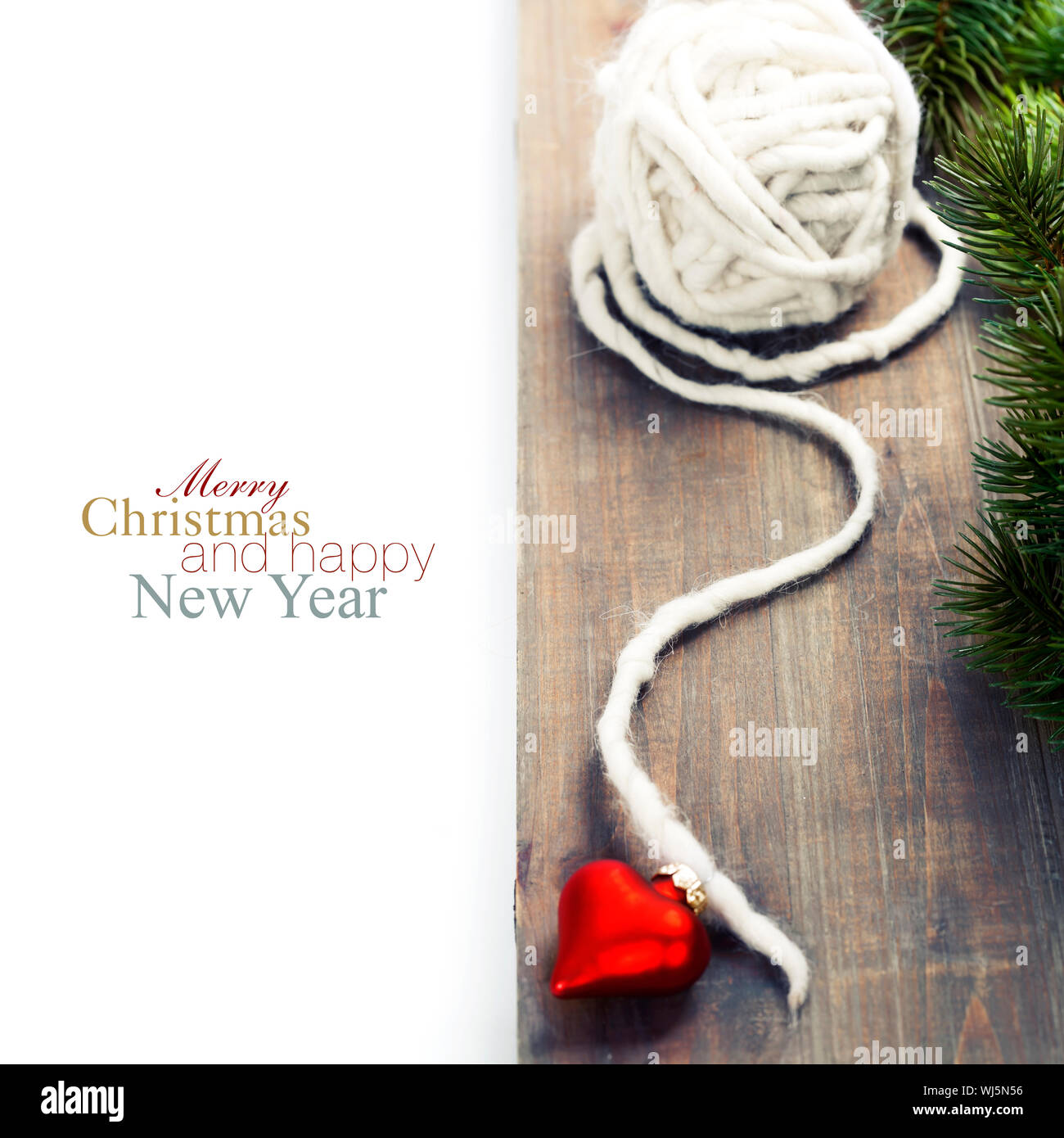 Christmas border design on the wooden background Stock Photo - Alamy