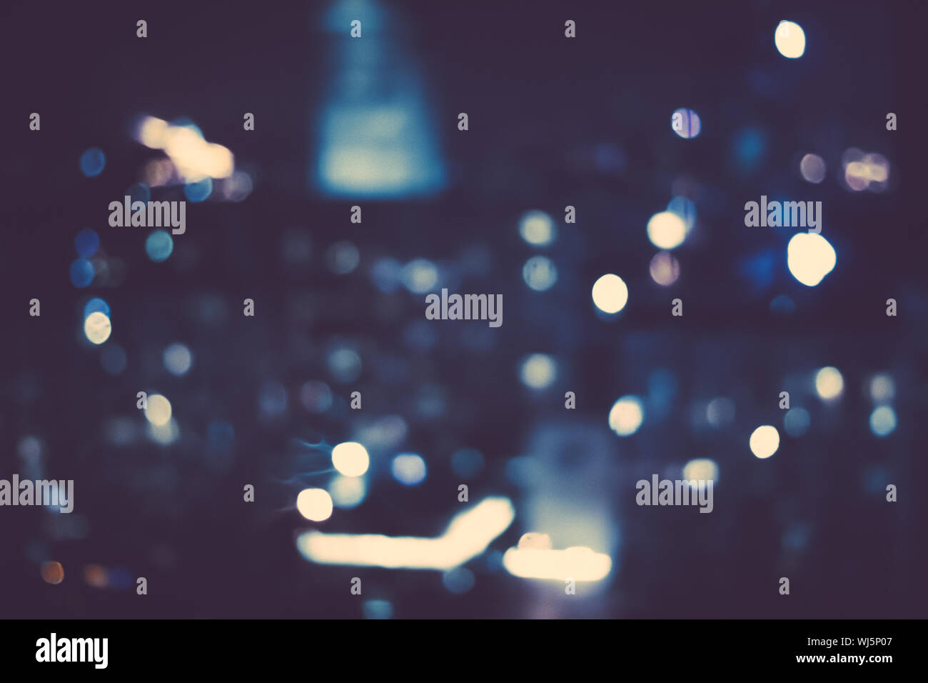 Big metropolitan city lights at night, blurry background - night life ...