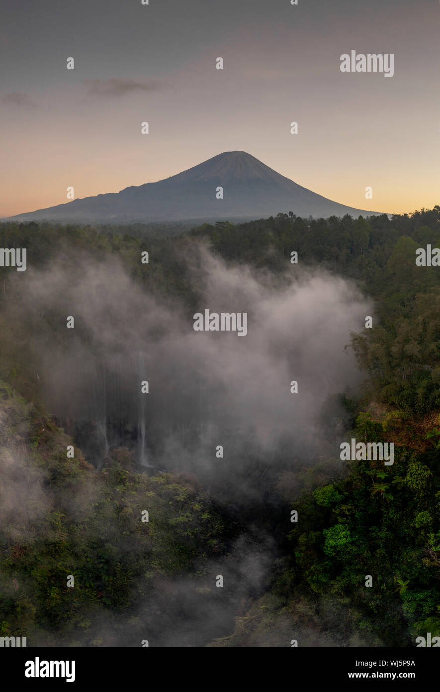 Tumpak sewu waterfall and semeru hi-res stock photography and images ...