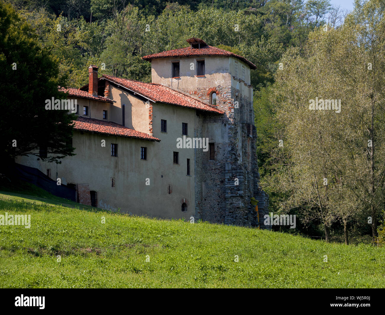 Longobard monastery surrounded by nature UNESCO heritage.Lombardy ...