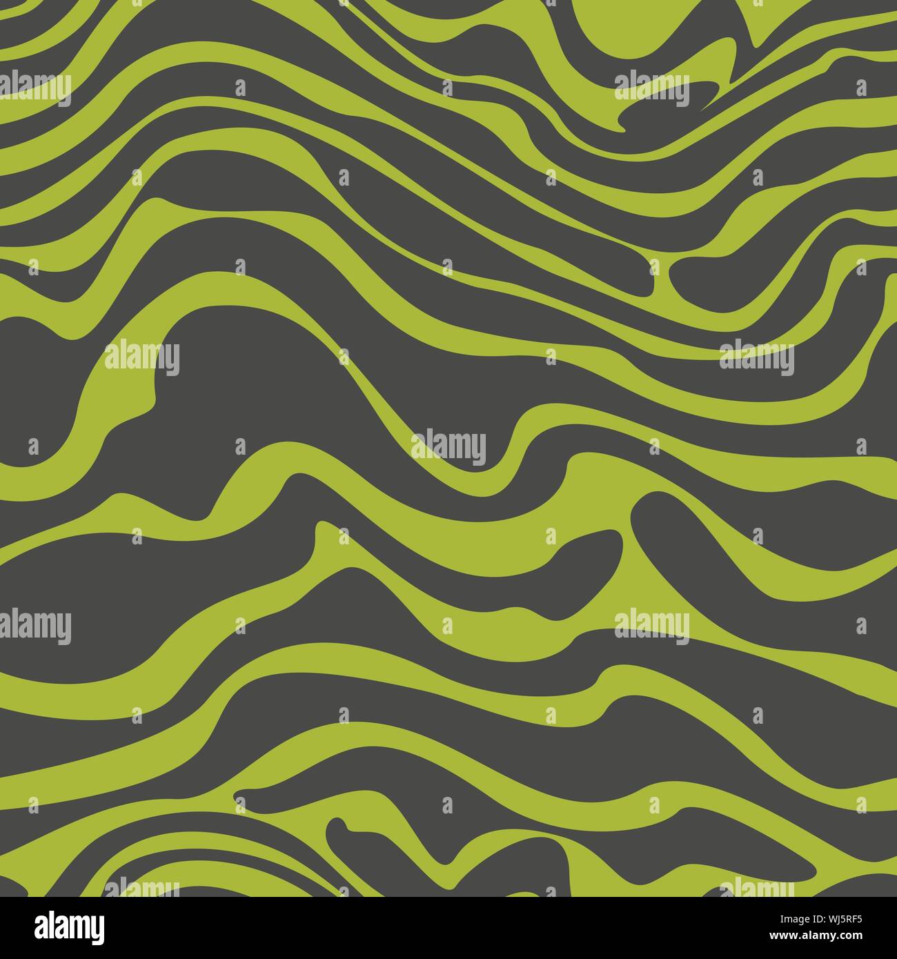 dark flowing lines on a green background seamless pattern for fashion ...