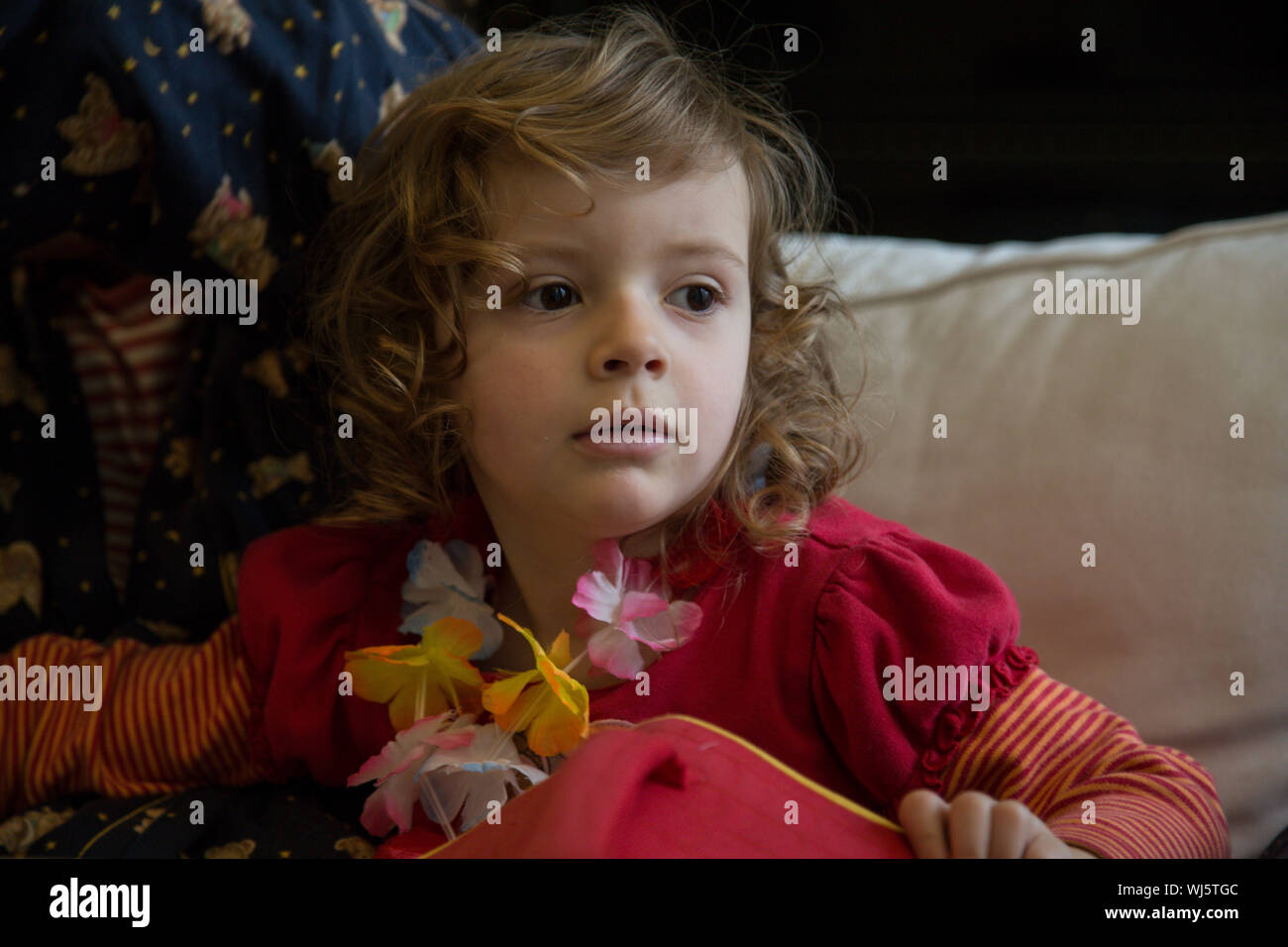 Girl wearing garland hi-res stock photography and images - Alamy