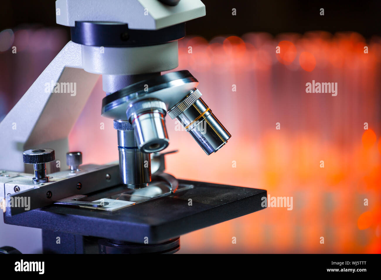 Close up of microscope lenses Stock Photo - Alamy