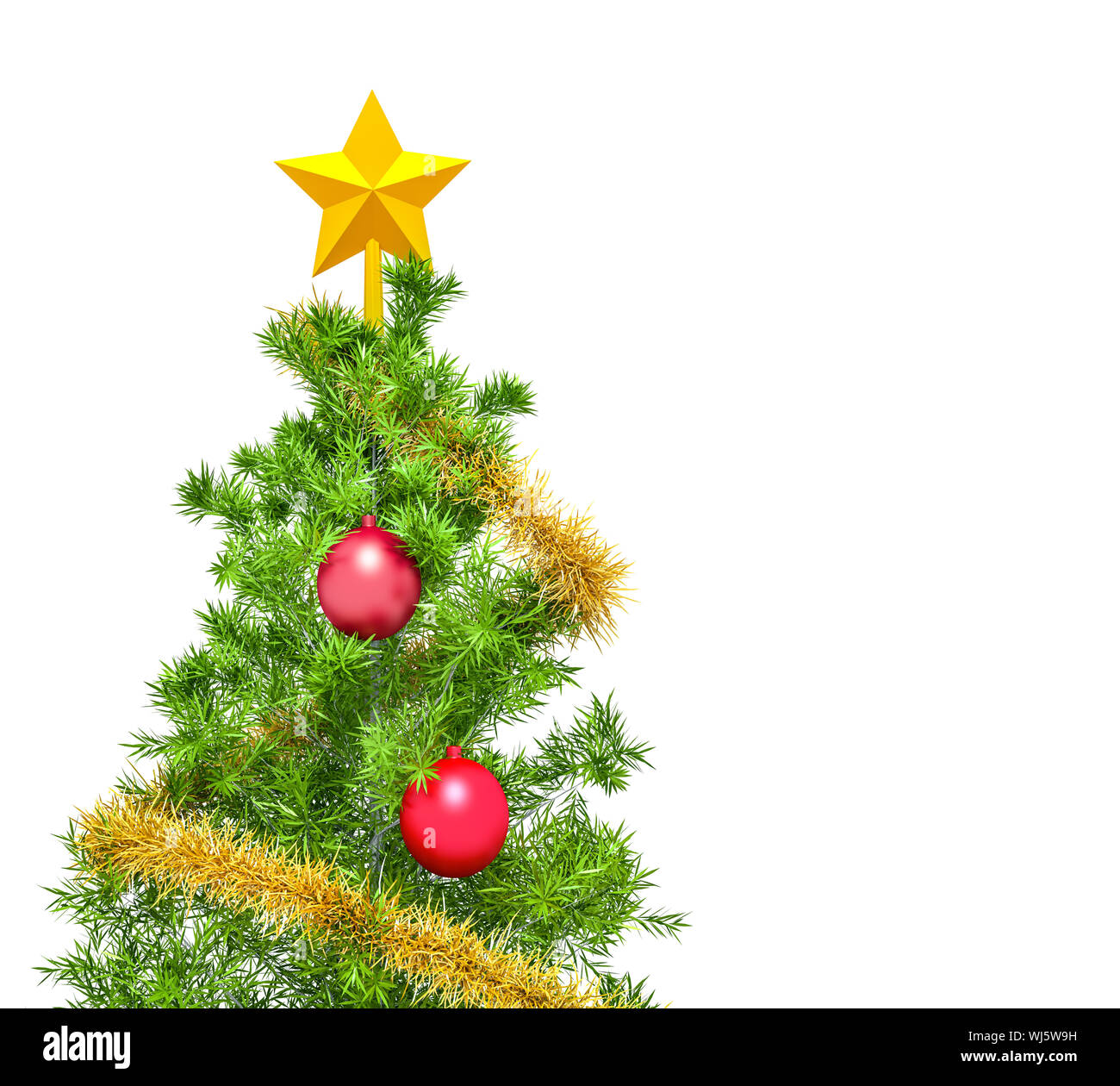 An image of a nice christmas tree isolated on white Stock Photo - Alamy