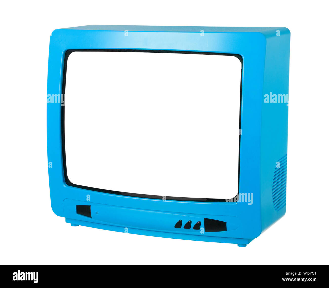 Blue Tv isolated on white background Stock Photo - Alamy