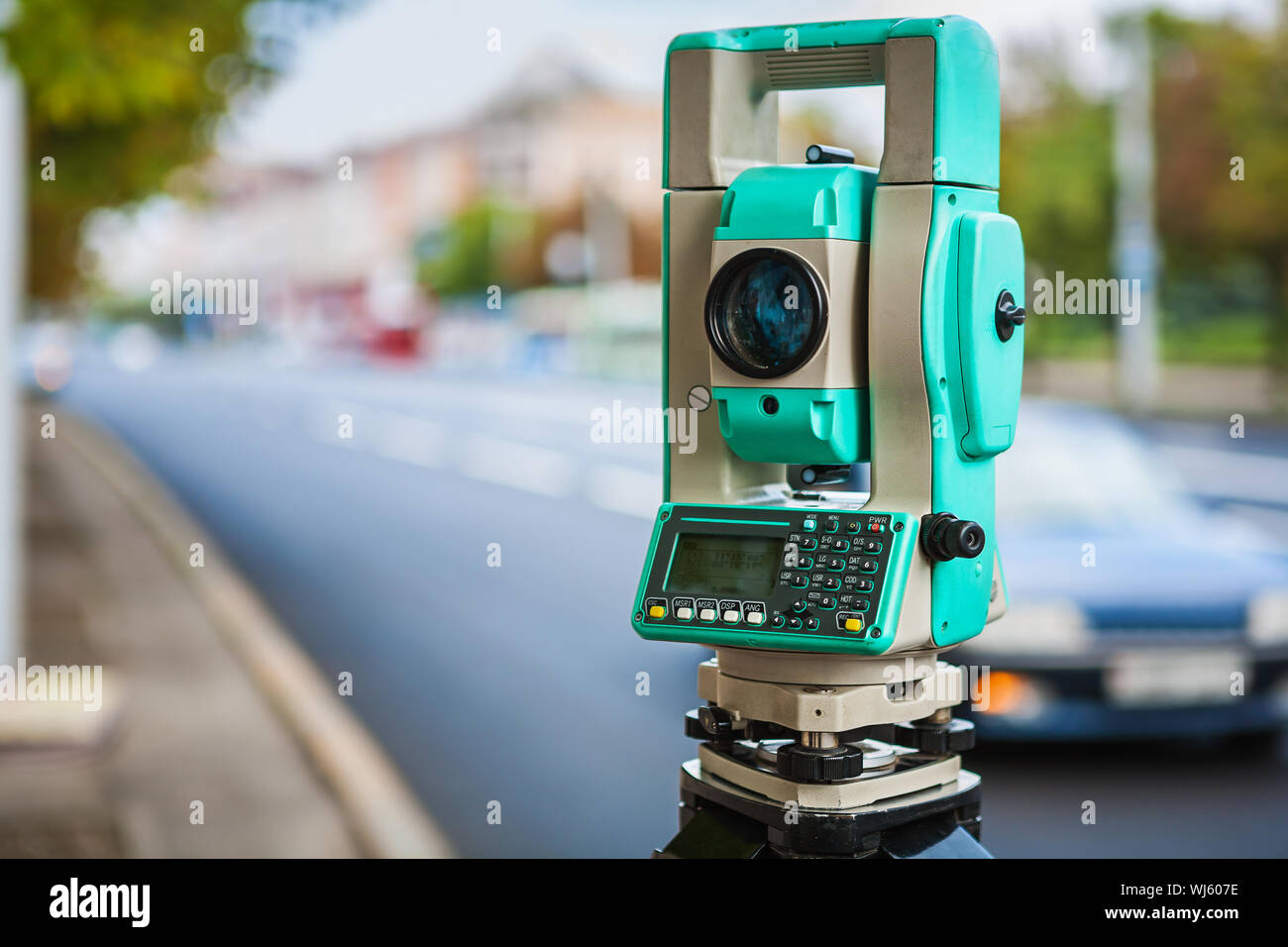 Theodolite close up hi-res stock photography and images - Alamy