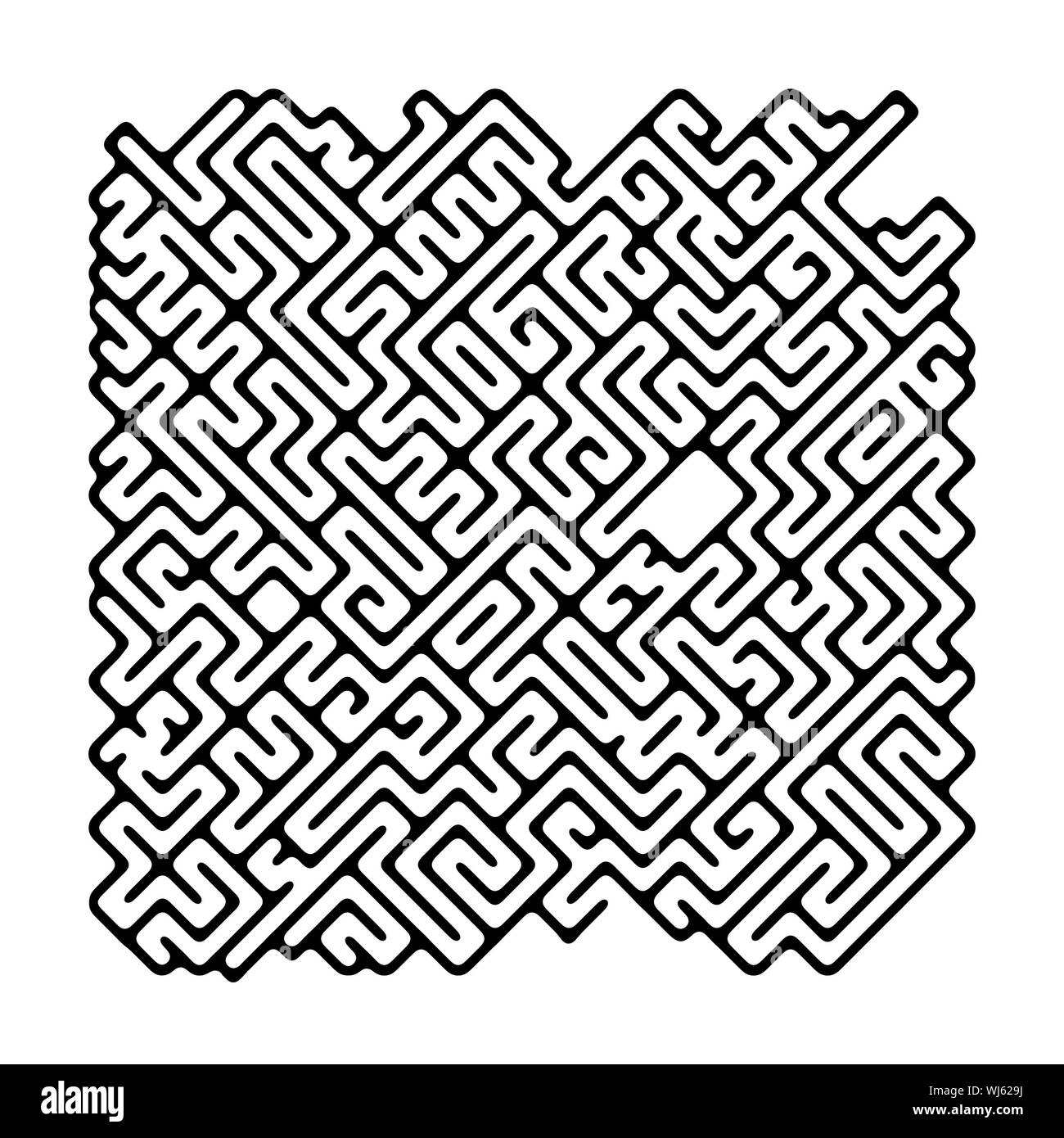 An image of a nice black and white maze. Will you find the way Stock ...
