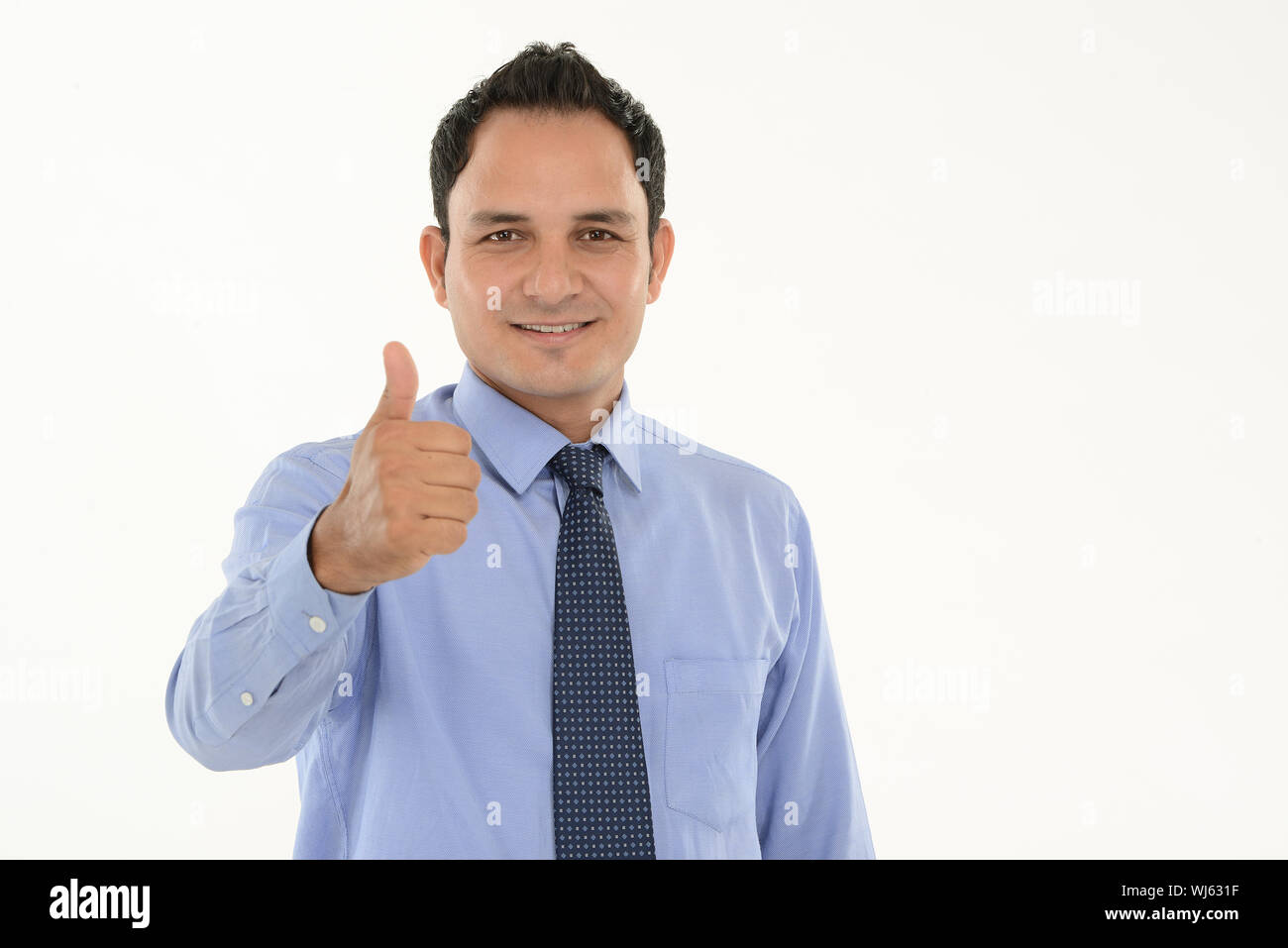 Salesman showing thumbs up hi-res stock photography and images - Alamy