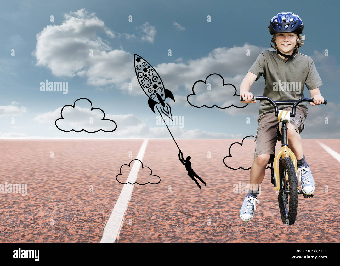 Stick figure cycling hi-res stock photography and images - Alamy