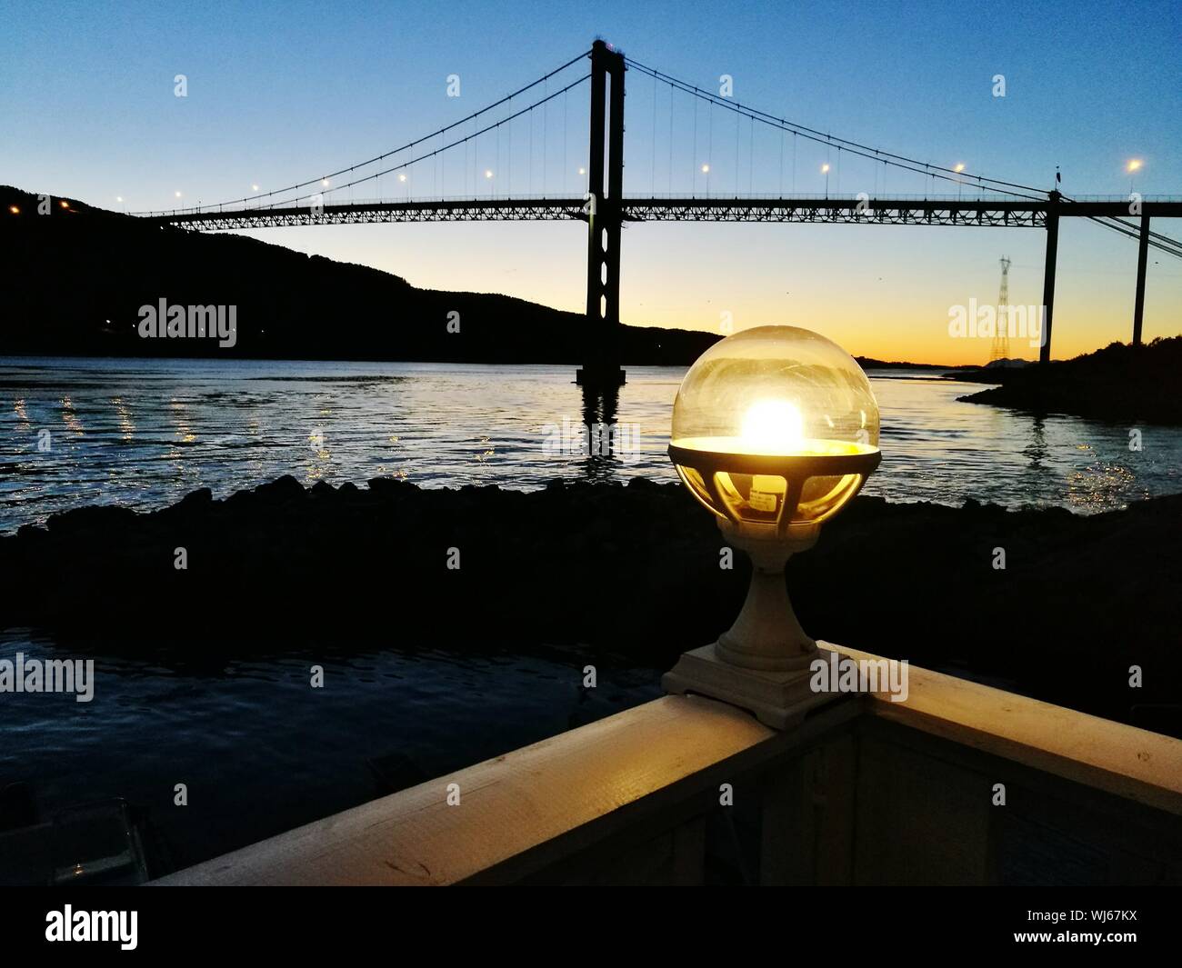 Railing silhouette hi-res stock photography and images - Alamy
