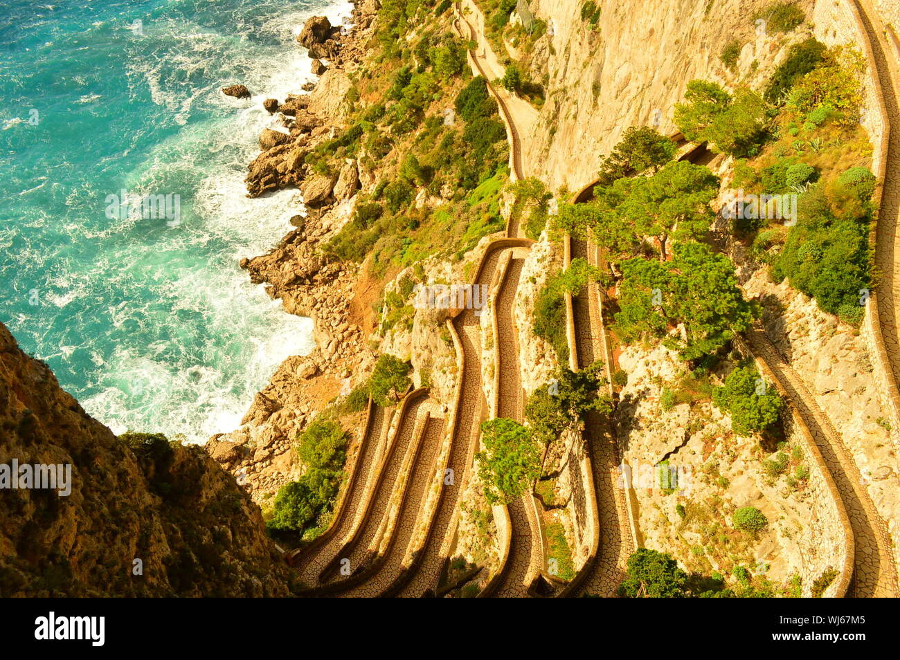 Capri mountain road hi-res stock photography and images - Alamy