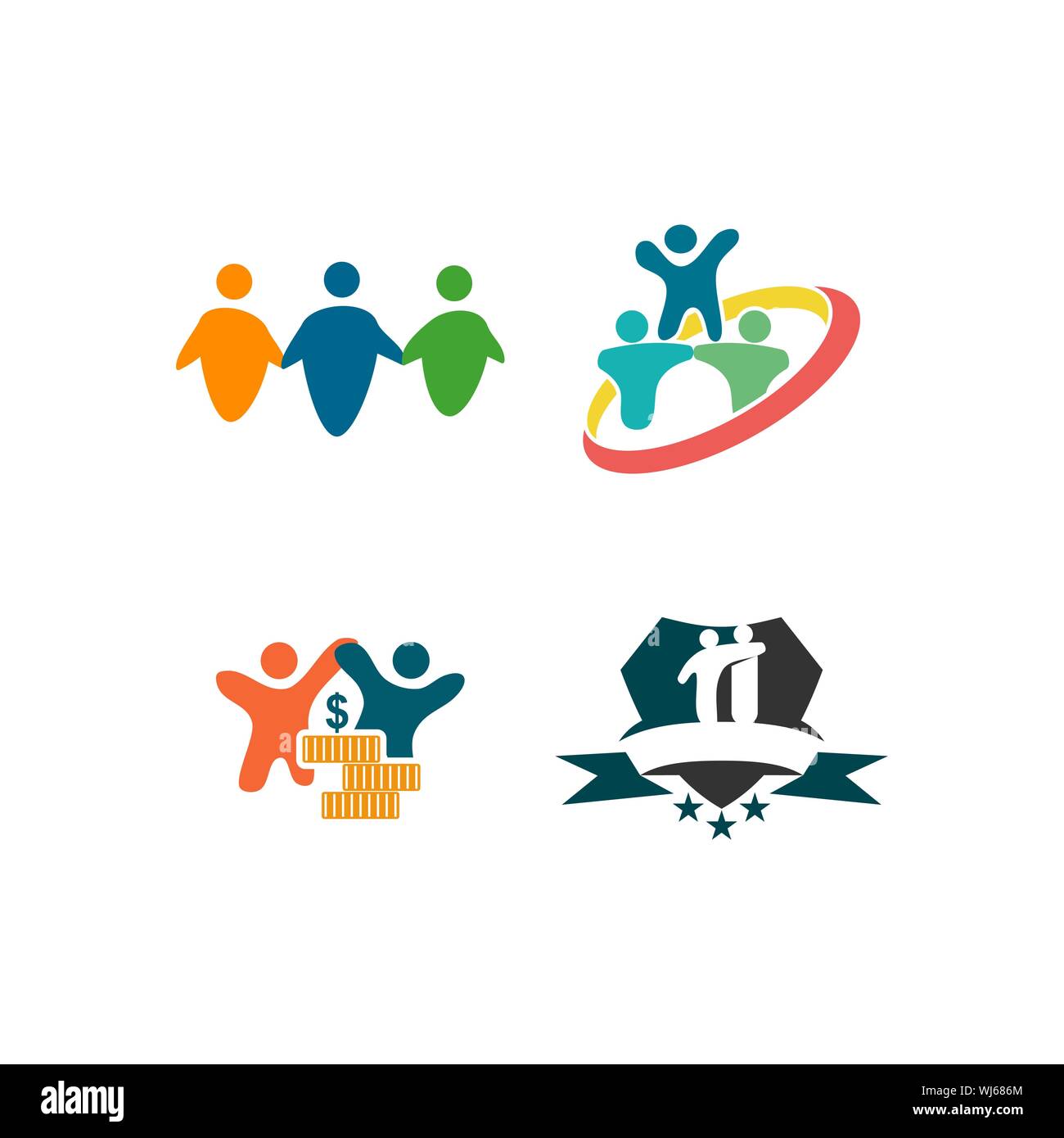 Trust Commitment Teamwork Together Business Illustration Vector Stock ...