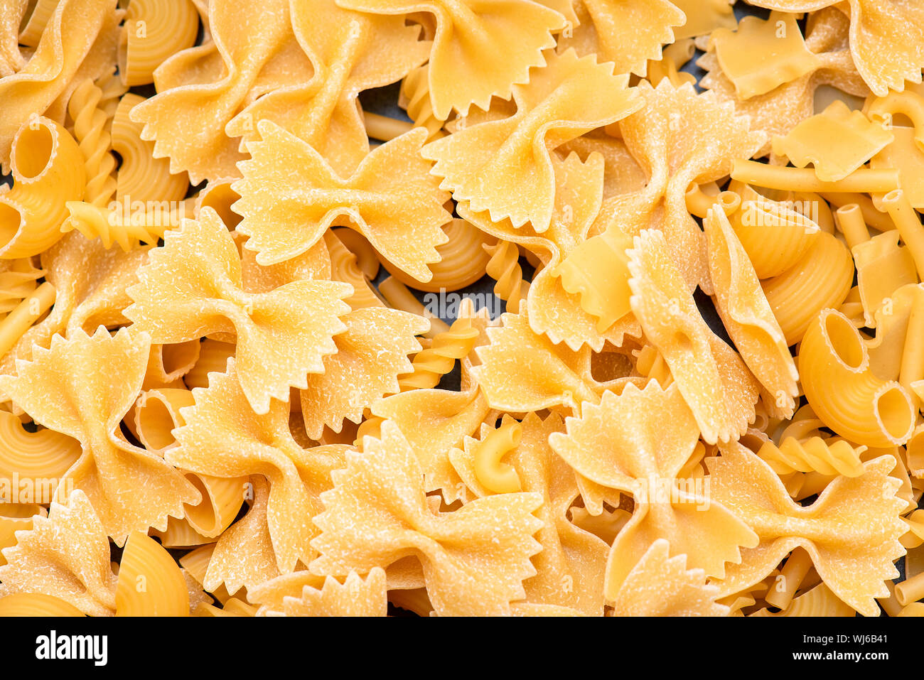 Italian Pasta, Shapes of dry Italian pasta as Background Stock Photo ...