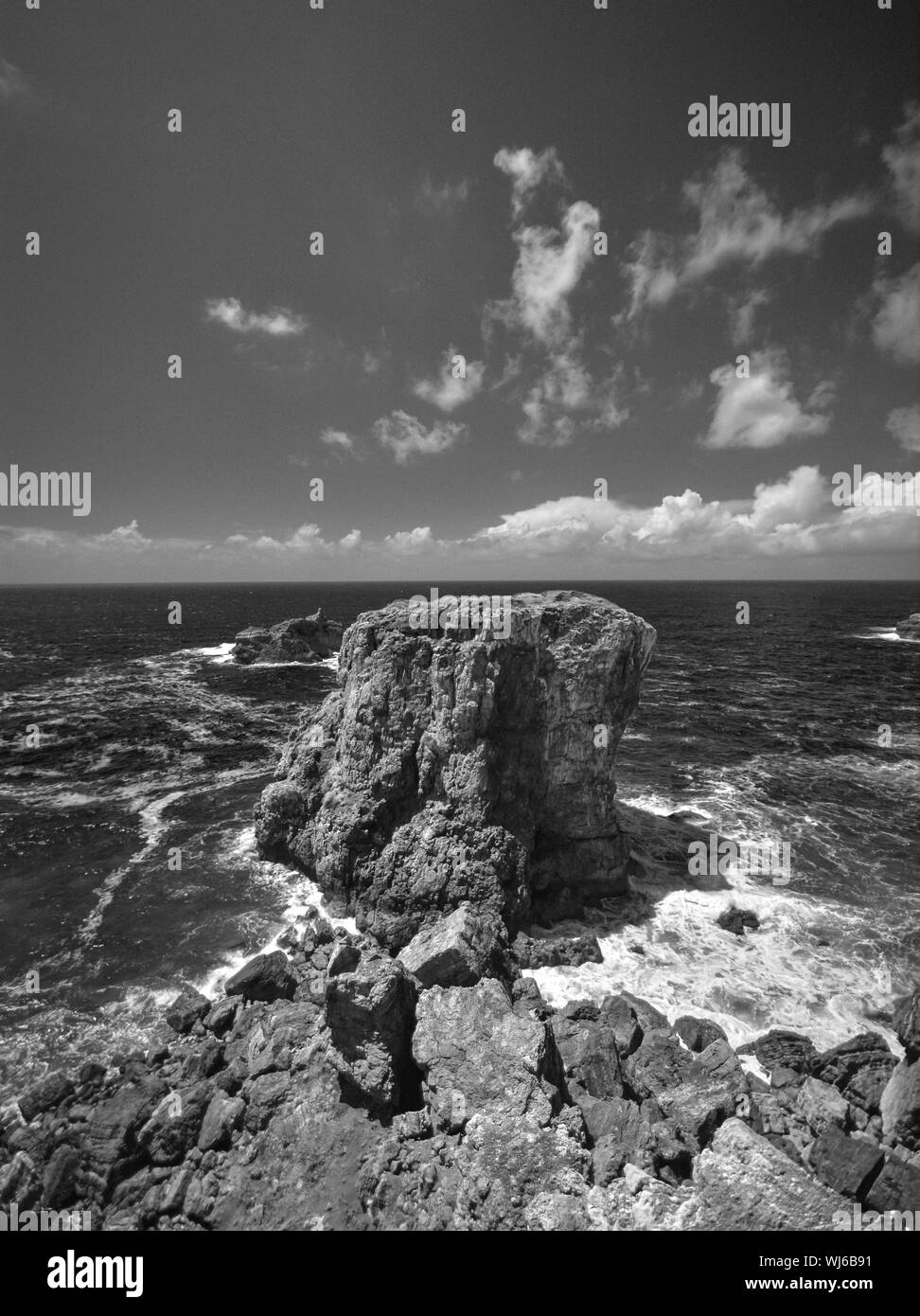 Rock formations by the sea rock formations by the sea Black and White ...