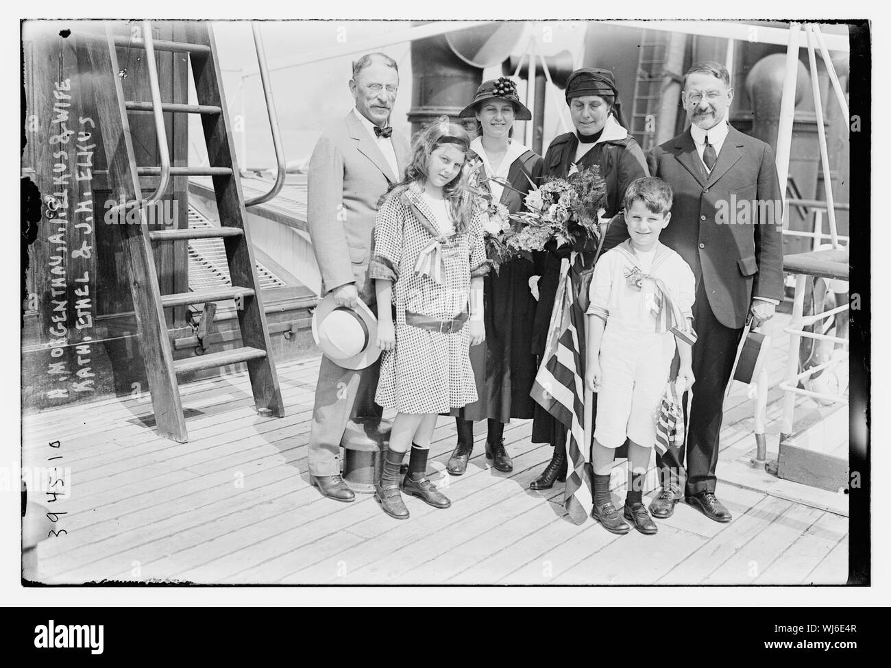 H. Morgenthau, A.I. Elkus & wife, Kath., Ethel & J.H. Elkus Stock Photo ...