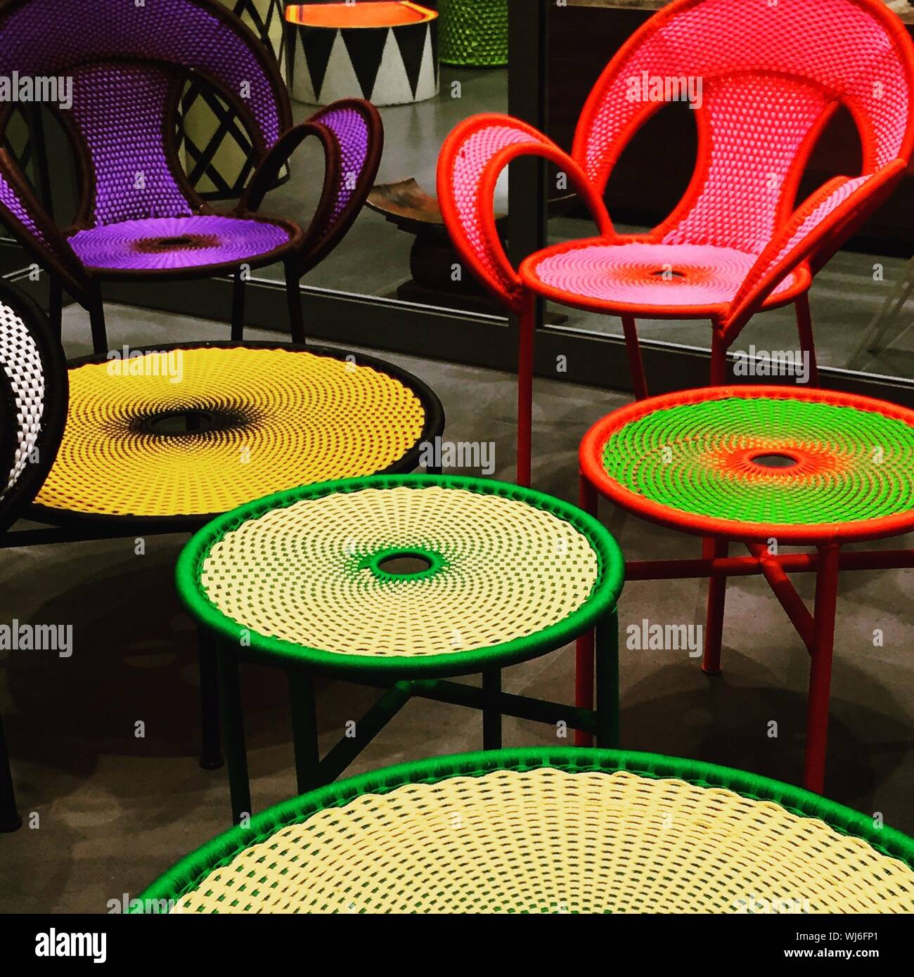 Wicker tables chairs hi-res stock photography and images - Alamy