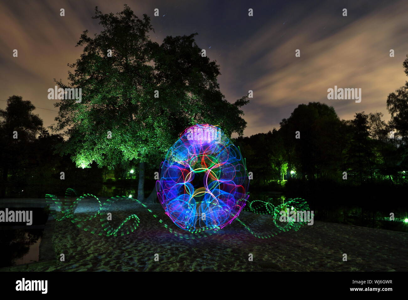 Tree Painting Night High Resolution Stock Photography and Images - Alamy