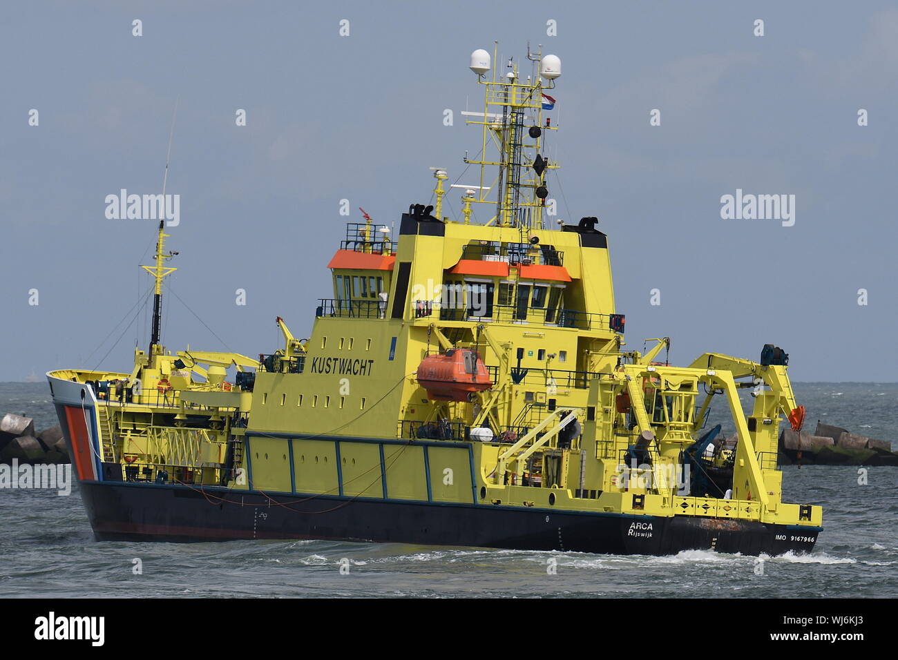 NETHERLANDS COASTGUARD OIL SPILLAGE CLEARANCE VESSEL 'ARCA' Stock Photo ...