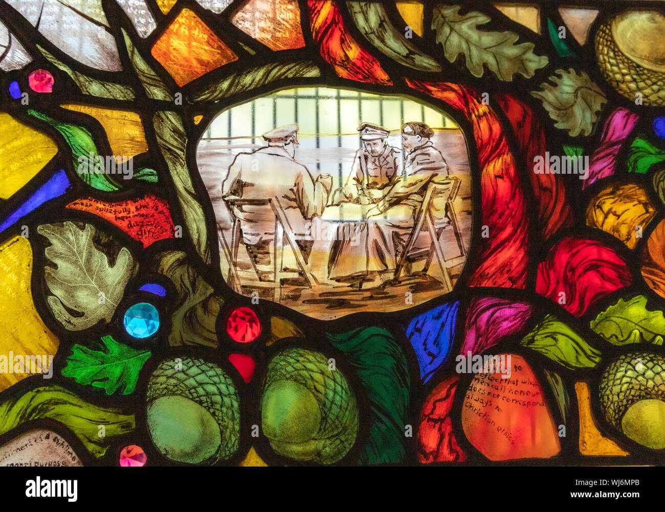 Small detail of the CHURCHILL MEMORIAL WINDOW, by Emma Blount in St ...