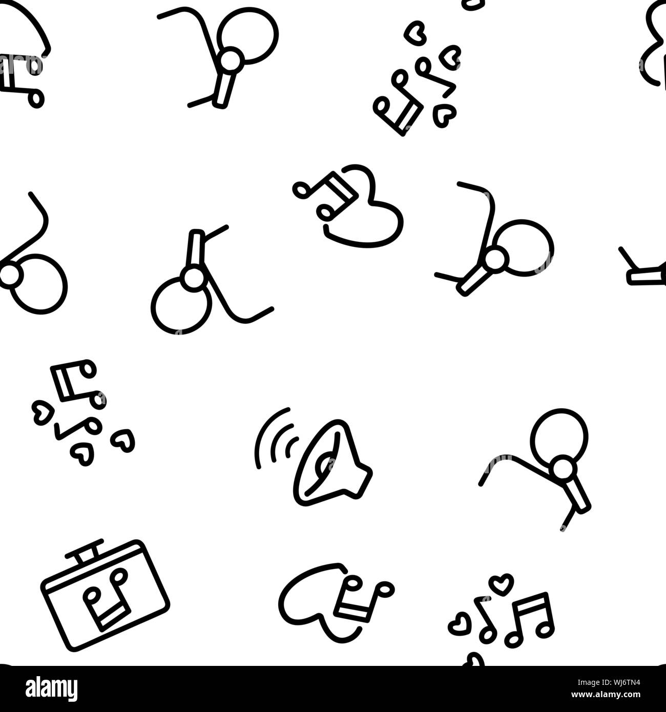 Different Singing Vector Seamless Pattern Stock Vector Image & Art - Alamy