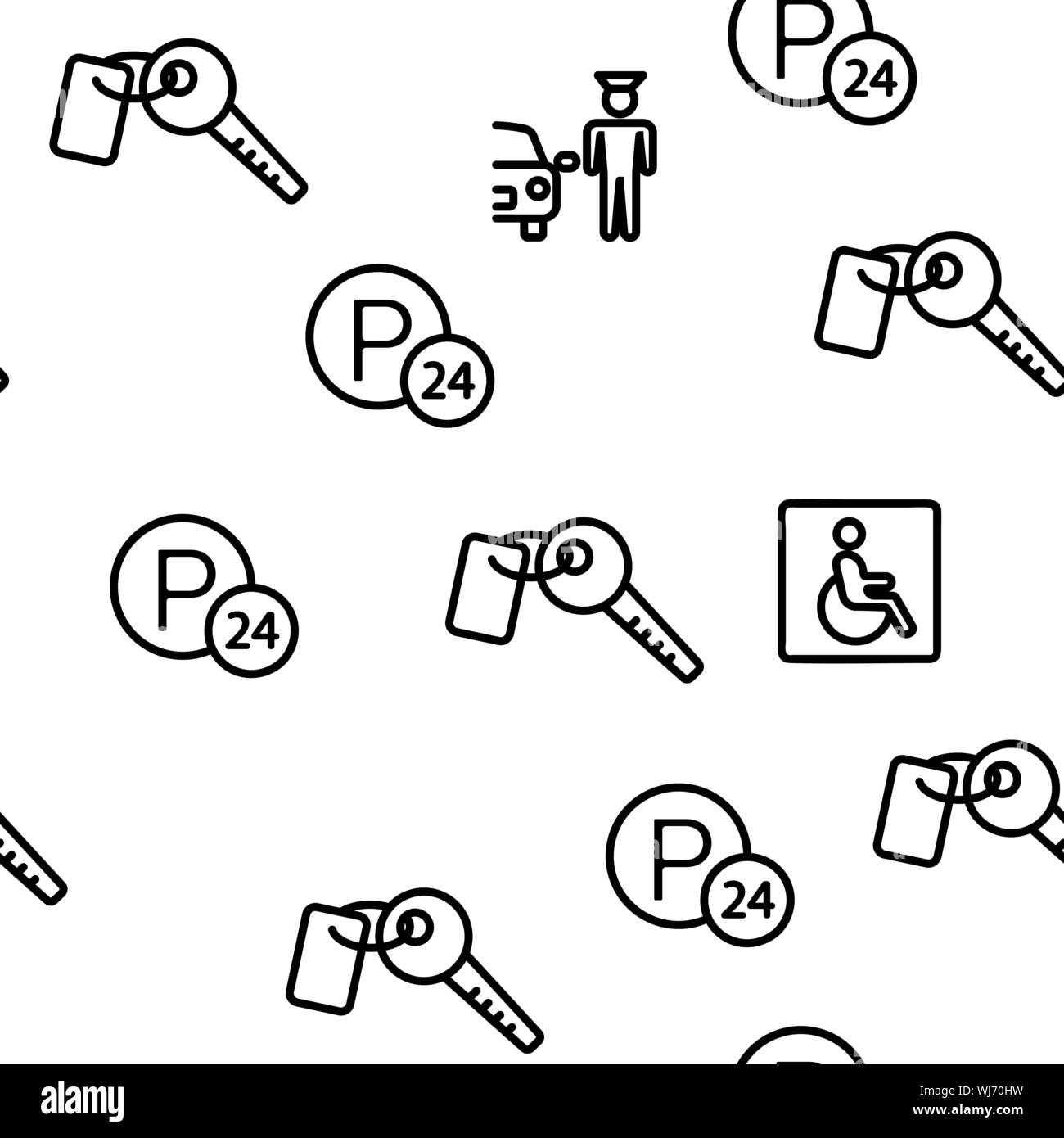 Parking Vector Seamless Pattern Stock Vector Image & Art - Alamy