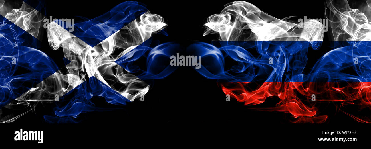 Scotland, Scottish, Russia, Russian competition thick colorful smoky ...