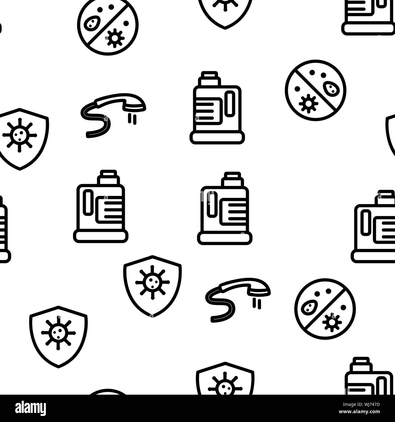 Sanitation Vector Seamless Pattern Stock Vector Image & Art - Alamy