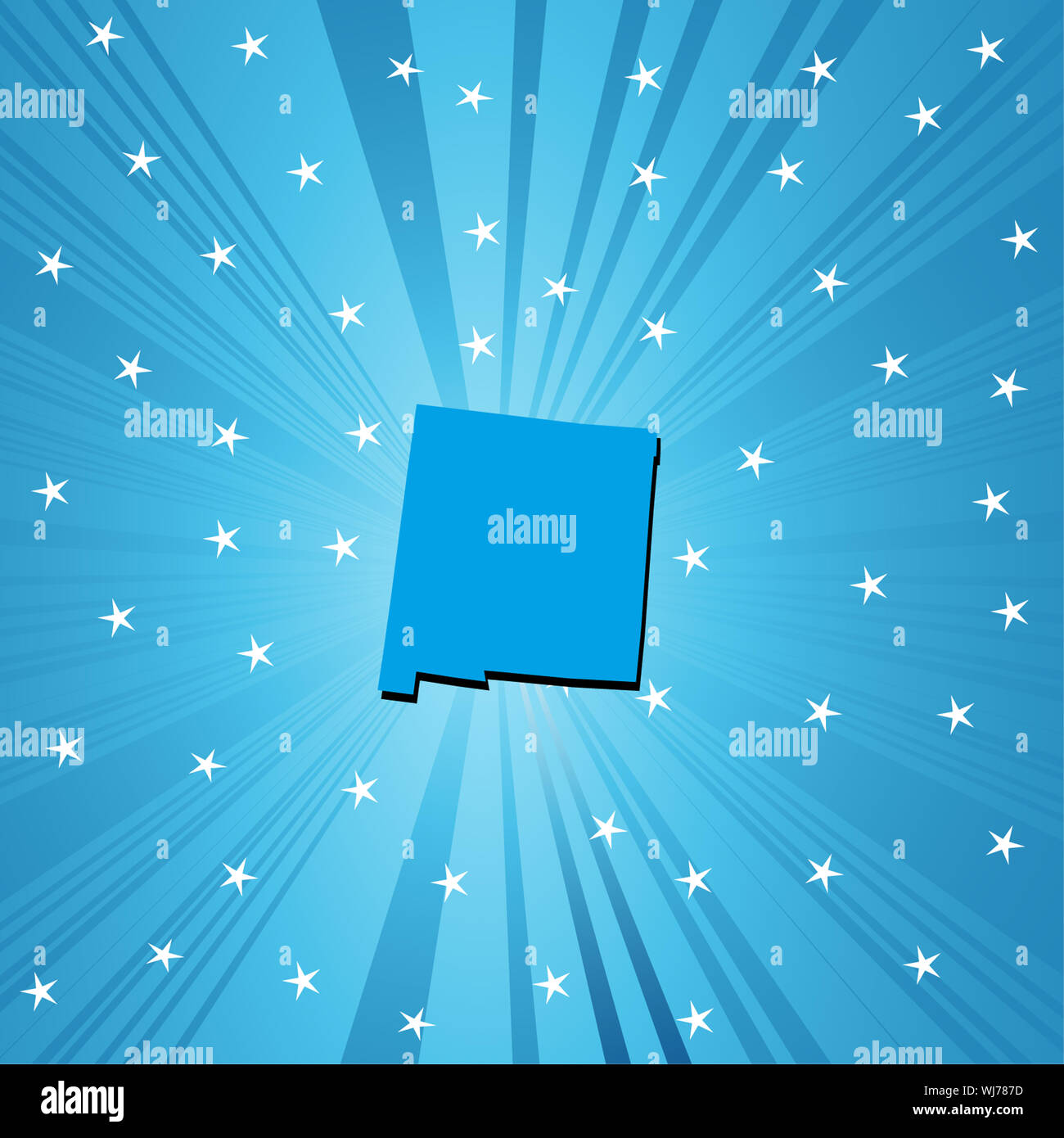 Blue New Mexico map, abstract background for your design Stock Photo ...