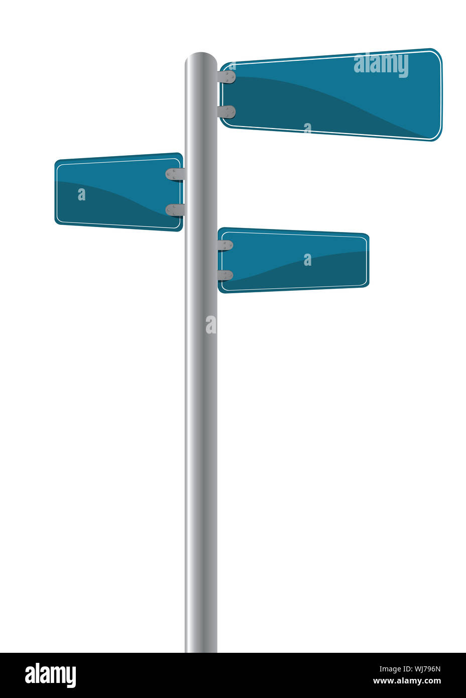 Editable street signs over white Stock Photo - Alamy