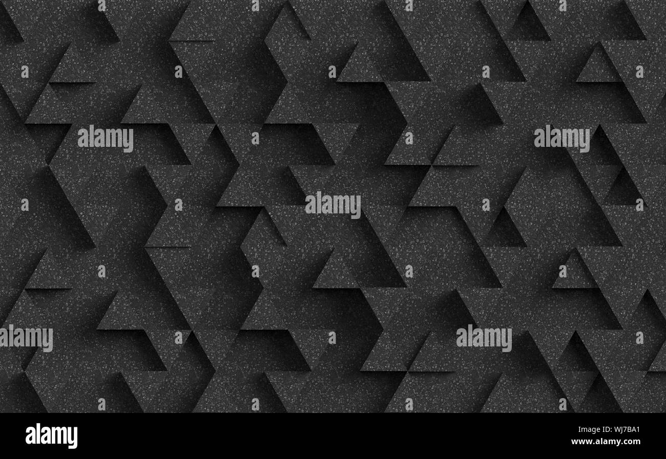 Dark triangle pattern backdrop background. 3D rendering Stock Photo - Alamy
