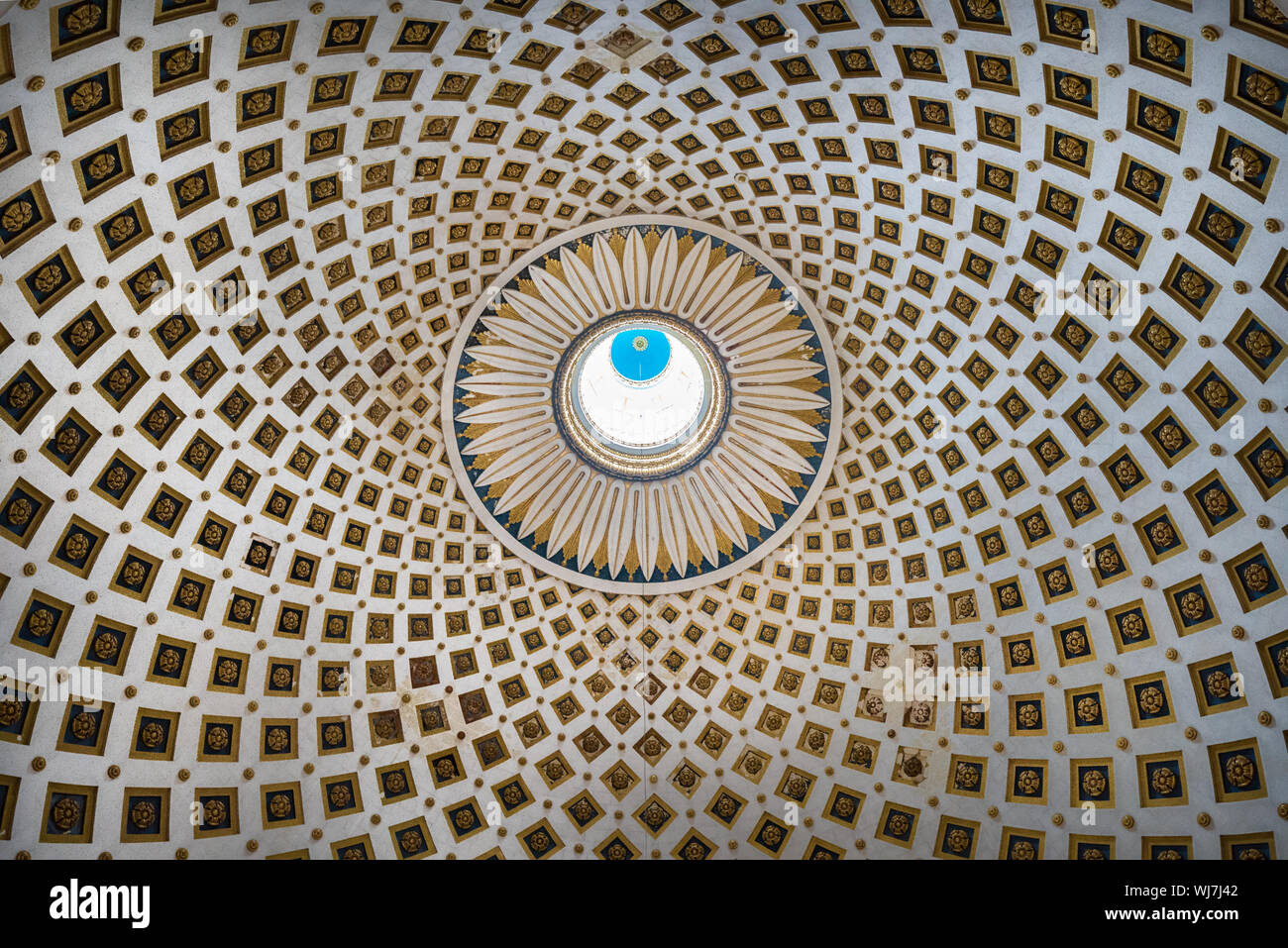Geometric pattern of The Mosta Dome church, Malta Stock Photo - Alamy