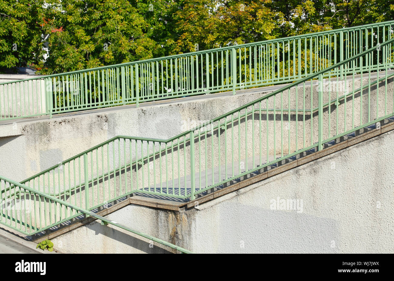 Staircase with green railing hi-res stock photography and images - Alamy