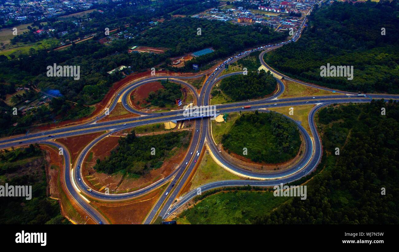 Road Intersection And Landscape High Resolution Stock Photography and ...